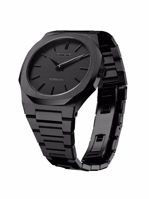 D1 MILANO Ultra Thin 40mm Watch - Black