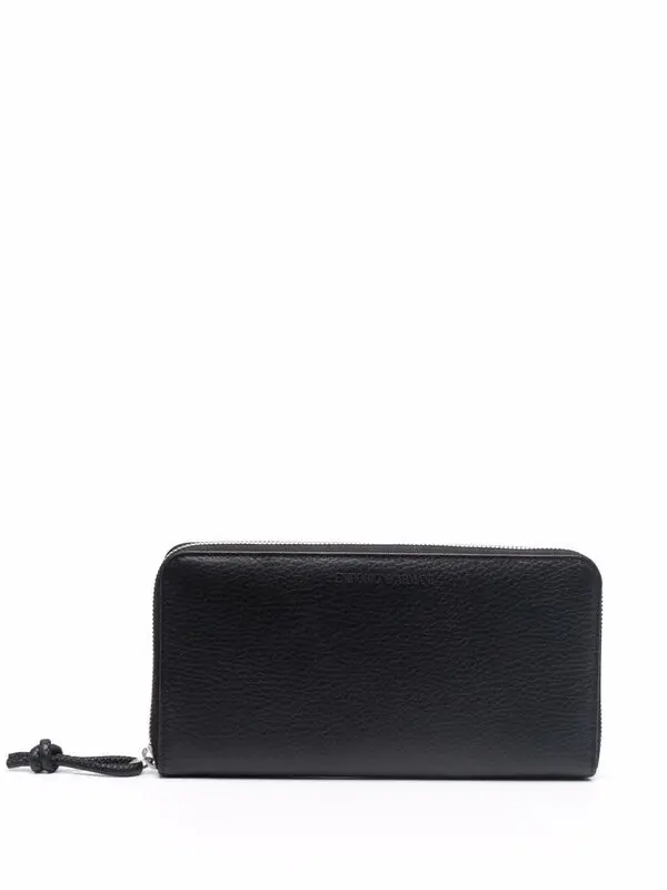 Emporio Armani Debossed-logo Wallet - Black