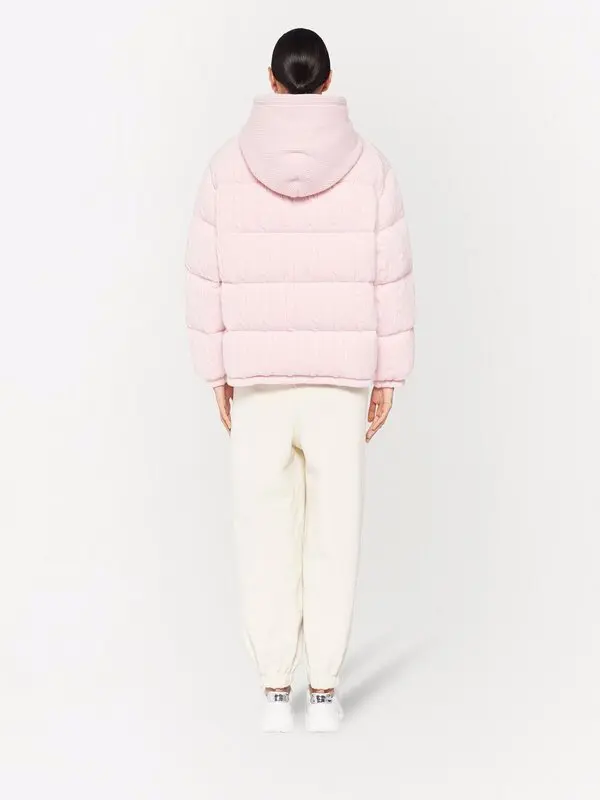 Miu Miu Cable-Knit Padded Jacket - Pink | Editorialist