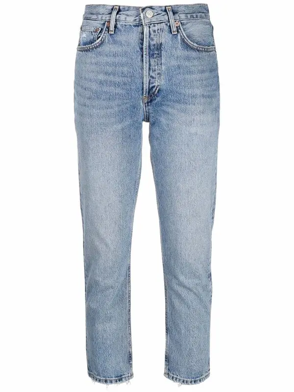 AGOLDE Riley High-waisted Cropped Jeans