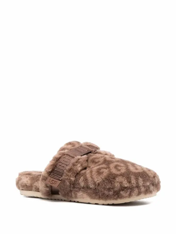 UGG Logo Shearling Slippers