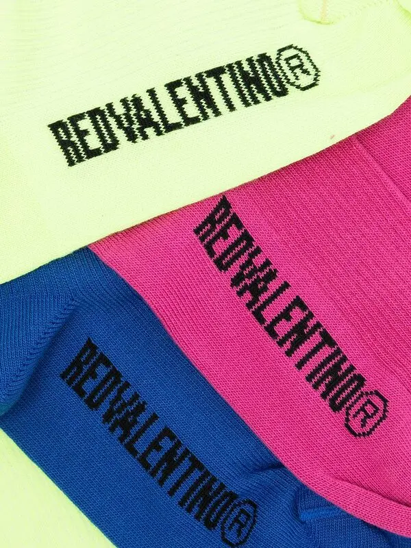 Red Valentino Set Of Three Pairs Of Socks