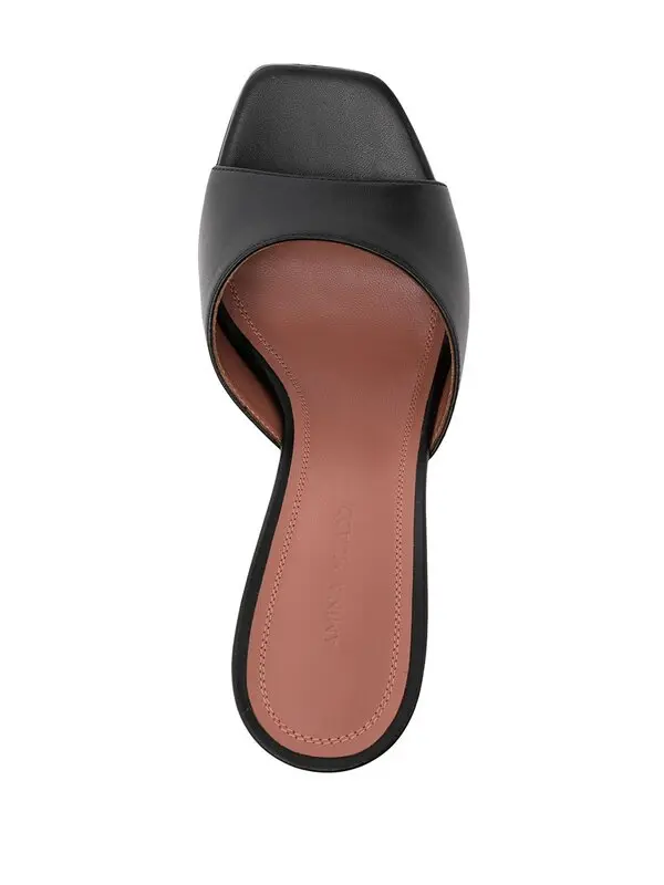 Amina Muaddi Lupita Heeled Sandals - Black