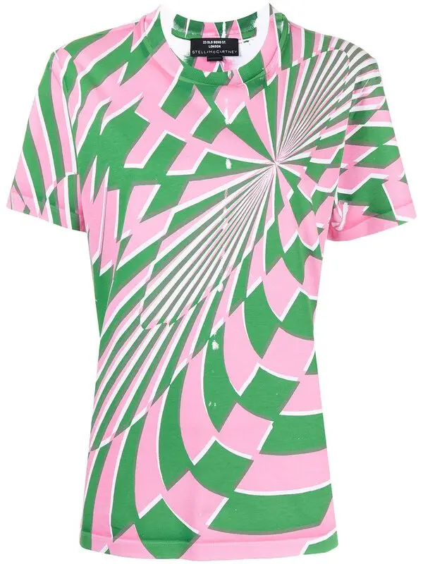Stella McCartney X Ed Curtis Psychedelic-print T-shirt - Pink
