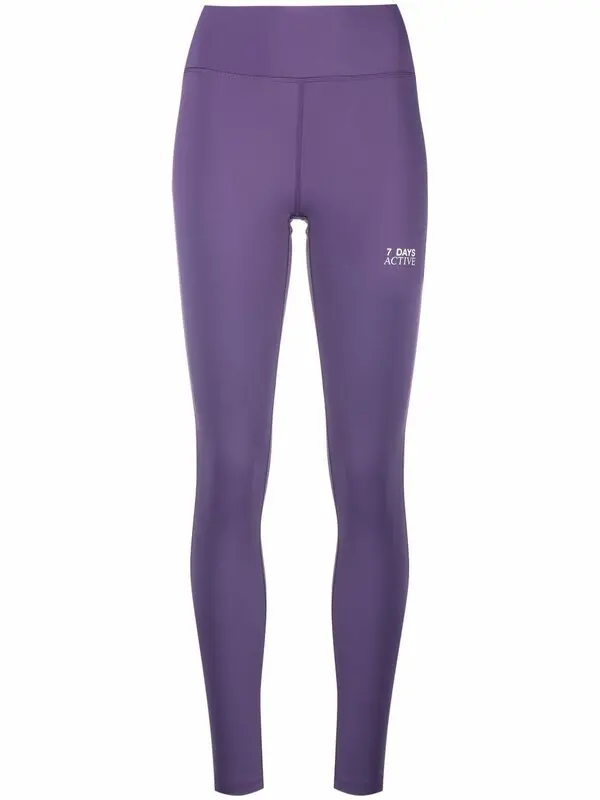 7 DAYS ACTIVE Logo-print Leggings - Purple