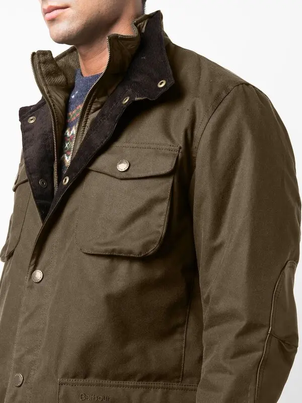 Barbour Ogston Waxed Cotton Jacket - Green