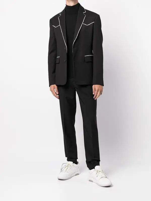 Amiri Crystal-trim Single-breasted Blazer