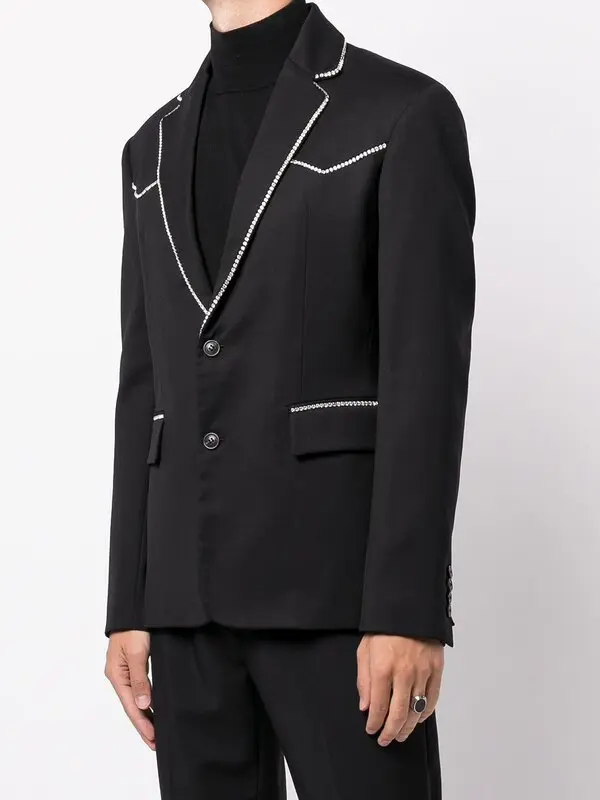 Amiri Crystal-trim Single-breasted Blazer