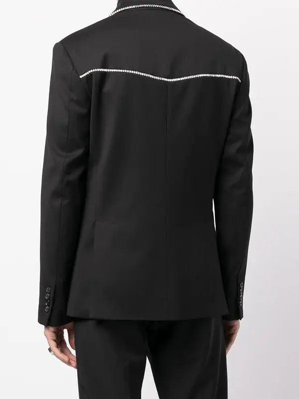 Amiri Crystal-trim Single-breasted Blazer