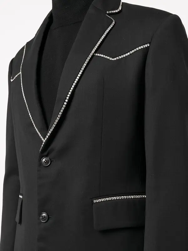 Amiri Crystal-trim Single-breasted Blazer