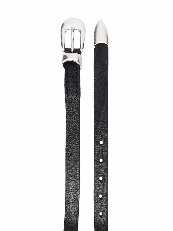 Our Legacy Pin-buckle Leather Belt - Black