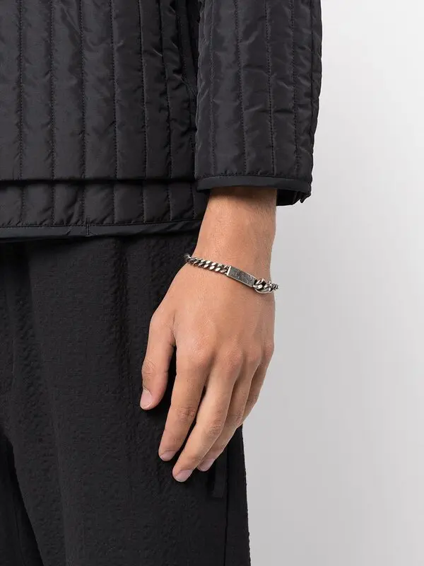 Werkstatt:München Engraved-tag Chain Bracelet