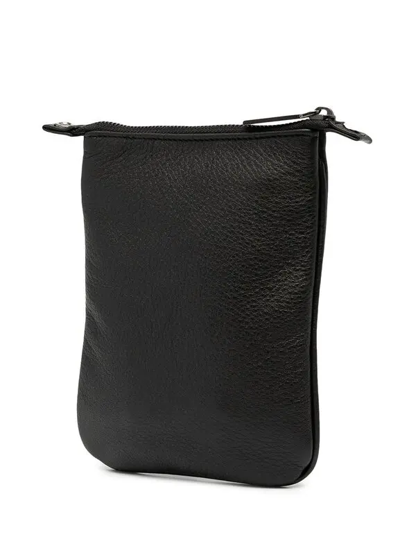 Yohji Yamamoto Logo-embroidered Leather Shoulder Bag