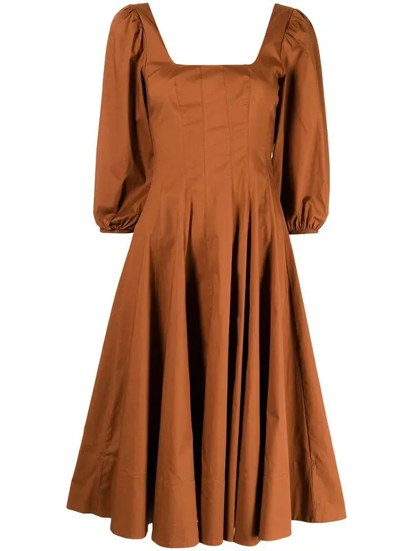 Staud Swells Fluted Dress