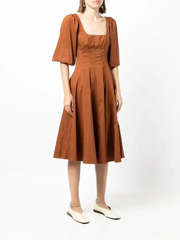 Staud Swells Fluted Dress