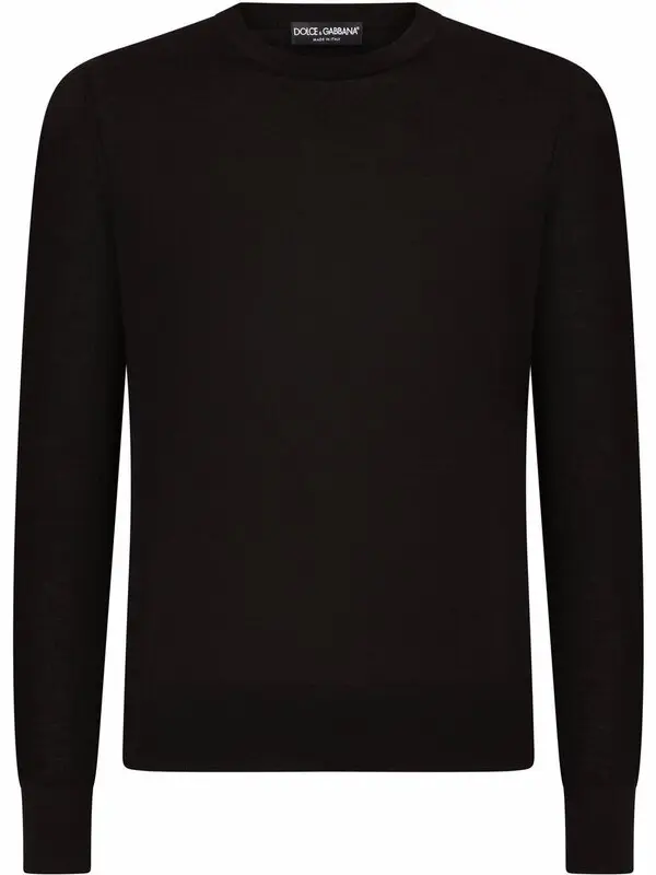 Dolce & Gabbana Cashmere Crew Neck Jumper - Black
