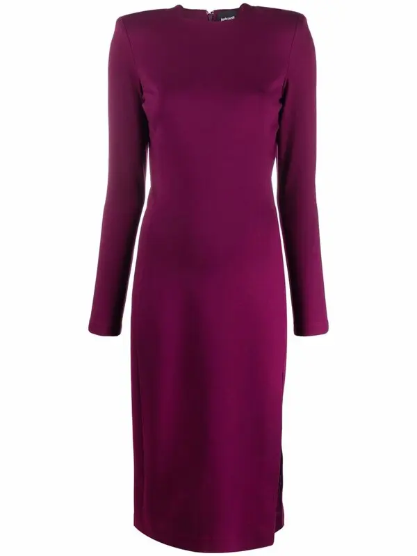 Just Cavalli Long-sleeves Midi Dress