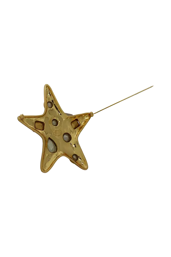 KENNETH JAY LANE Pastel Gemstone Starfish Pin
