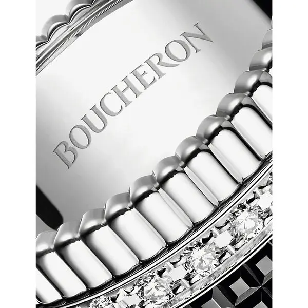 Boucheron Quatre 18ct White-gold Diamond & Pvd Ring