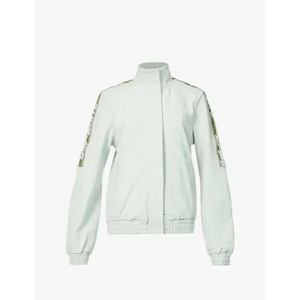 Off-White Logo-tape High-neck Stretch-woven Track Jacket