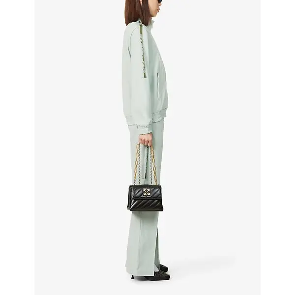 Off-White Logo-tape High-neck Stretch-woven Track Jacket