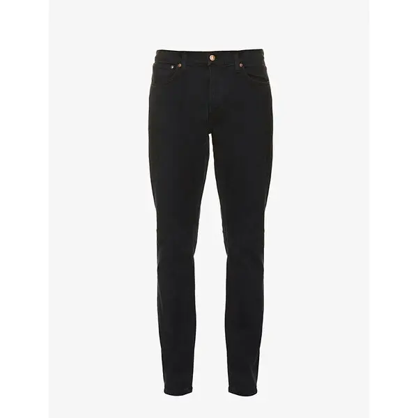 Nudie Jeans Lean Dean Slim-fit Tapered Stretch-denim Jeans - Black Skies