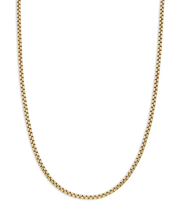 David Yurman 18k Yellow Box Chain Necklace - Gold