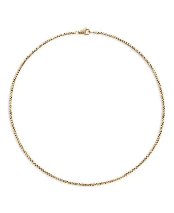 David Yurman 18k Yellow Box Chain Necklace - Gold