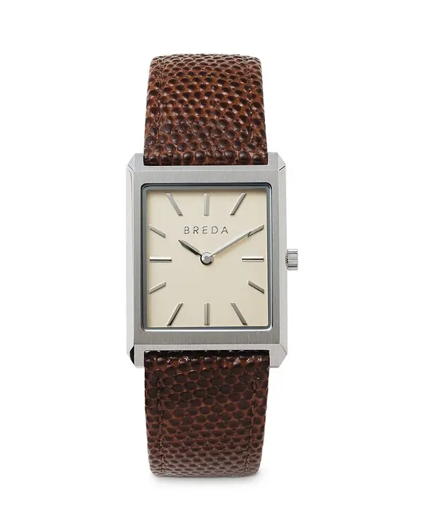 BREDA Virgil Watch, 26mm - Silver/brown