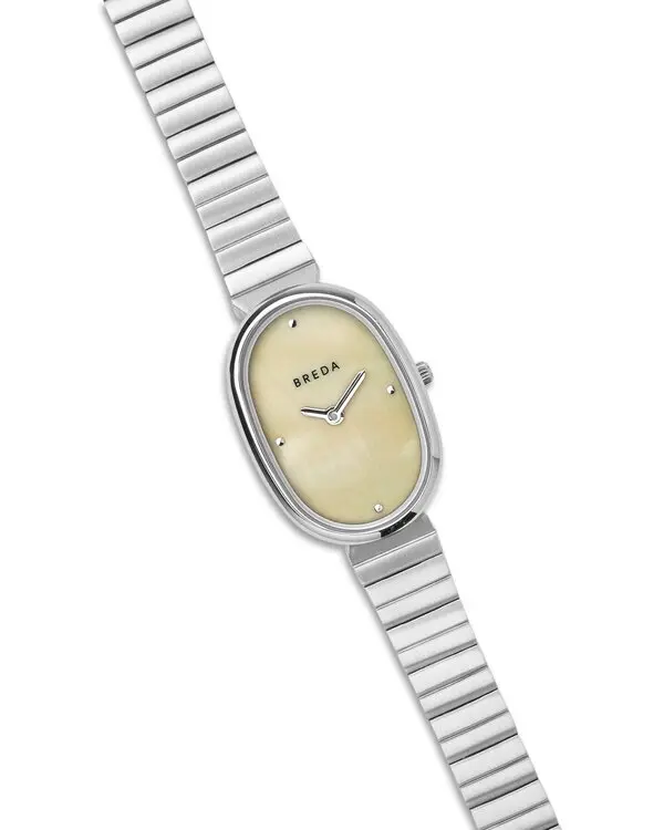 BREDA Jane Oval Watch With Mother Of Pearl Dial - Silver