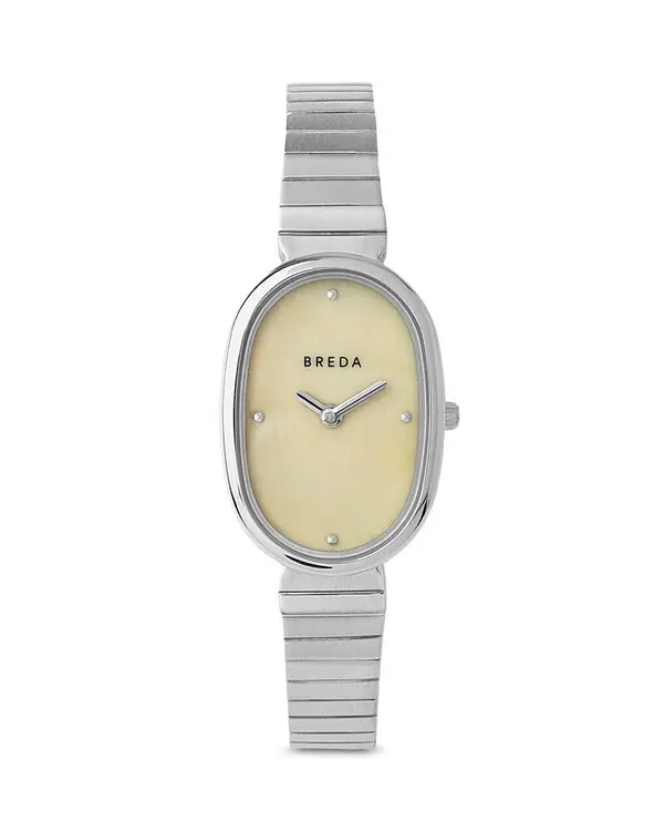 BREDA Jane Oval Watch With Mother Of Pearl Dial - Silver
