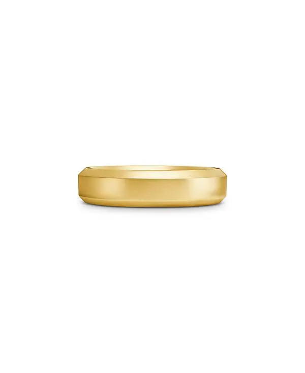 David Yurman 18k Yellow Beveled Band - Gold