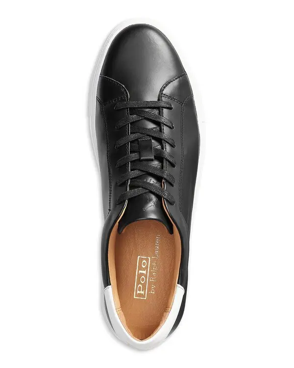Polo Ralph Lauren Jermain Leather Sneakers - Black