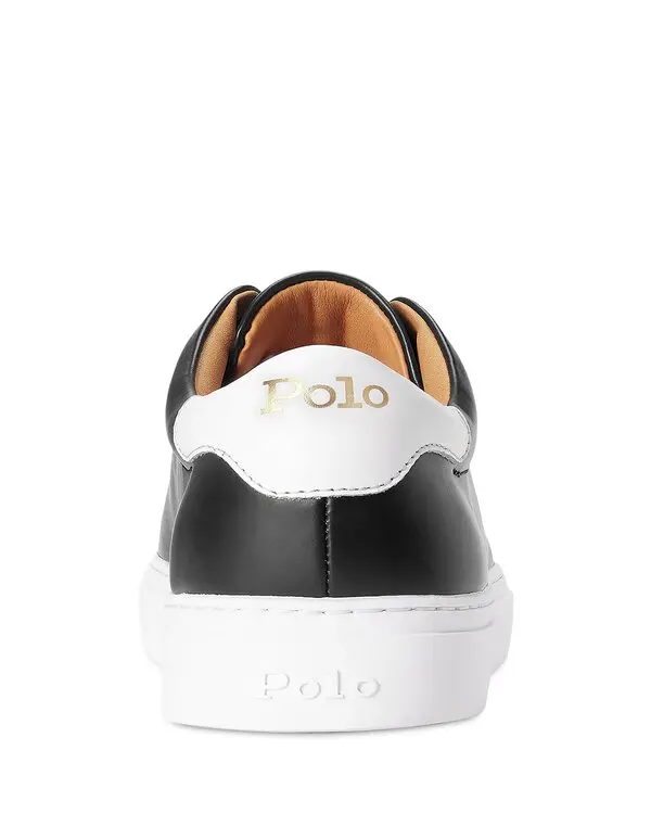 Polo Ralph Lauren Jermain Leather Sneakers - Black