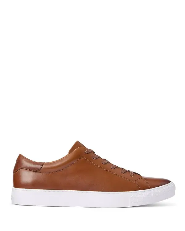 Ralph Lauren Jermain Leather Sneakers Pale Russet Editorialist