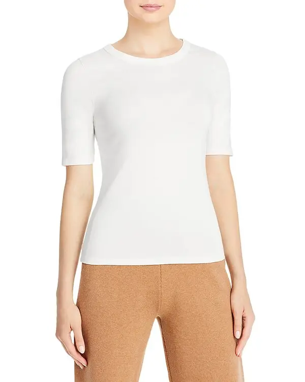 BOSS Efita Crewneck Top - Open Wht