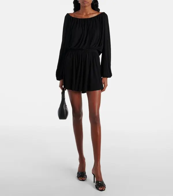 Saint Laurent Tribute 85 Leather Sandals - Black