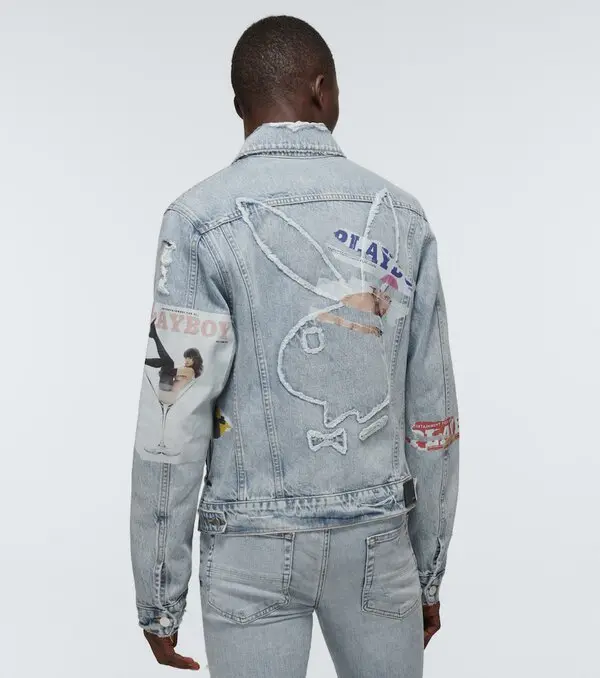 Amiri Playboy Denim Trucker Jacket