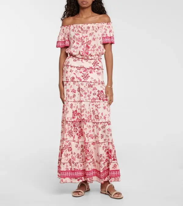 Poupette St Barth Camila Floral Maxi Skirt
