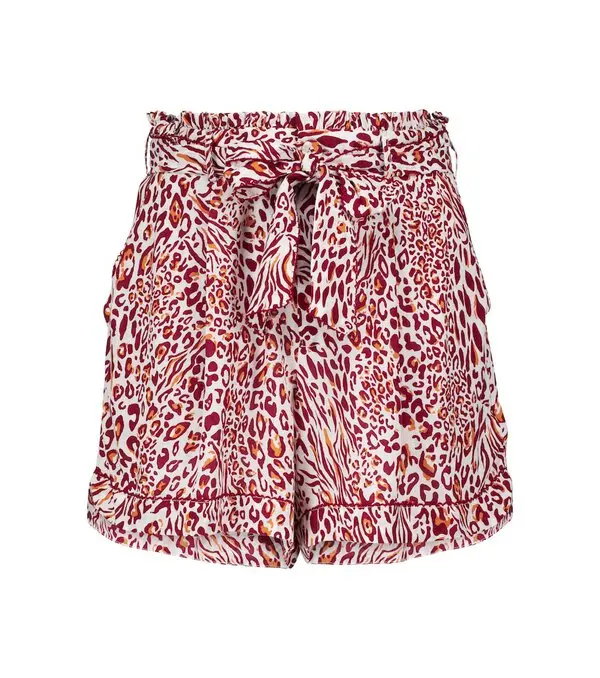 Poupette St Barth Leopard-print Viscose Shorts