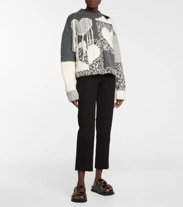 JOSEPH Intarsia Wool-blend Sweater