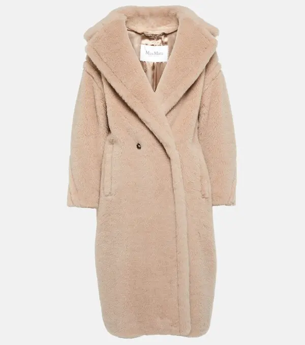 Max Mara Tedgirl Alpaca-blend Coat - Pink