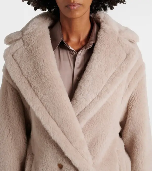Max Mara Tedgirl Alpaca-blend Coat - Pink