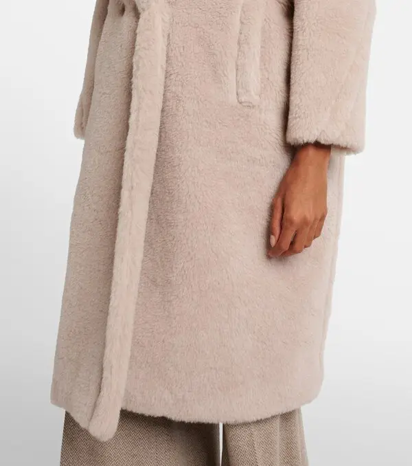 Max Mara Tedgirl Alpaca-blend Coat - Pink