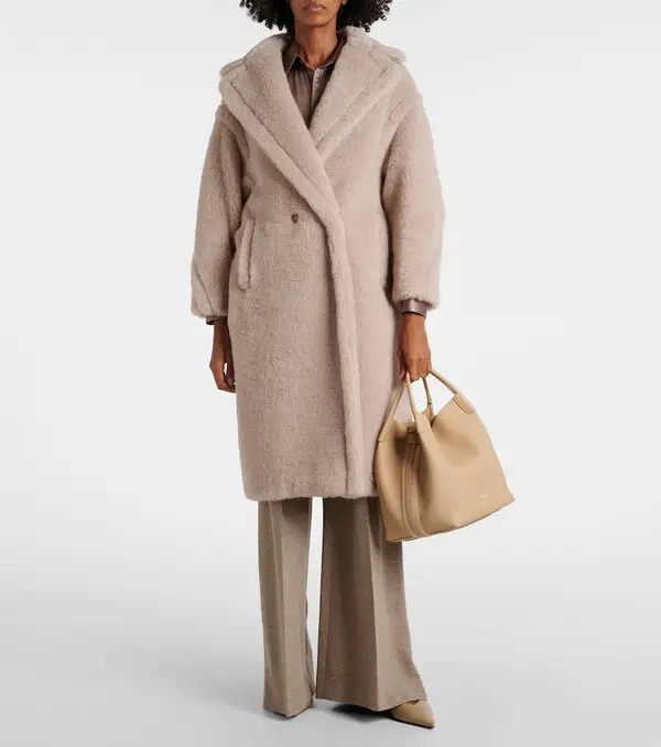 Max Mara Tedgirl Alpaca-blend Coat - Pink