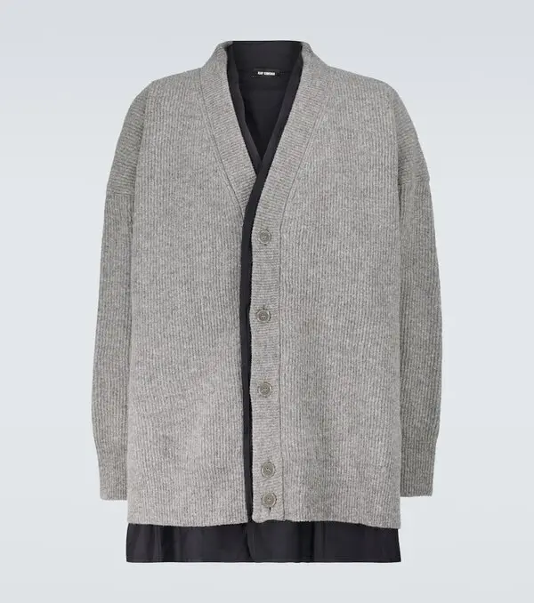 Raf Simons layered oversized cardigan