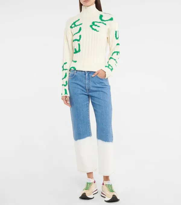 Stella McCartney X Ed Curtis Printed Wool-blend Sweater