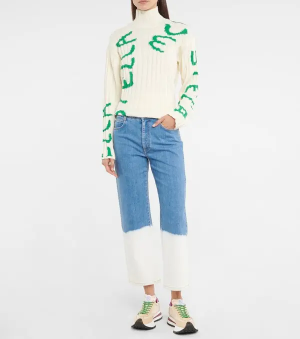 Stella McCartney X Ed Curtis Printed Wool-blend Sweater