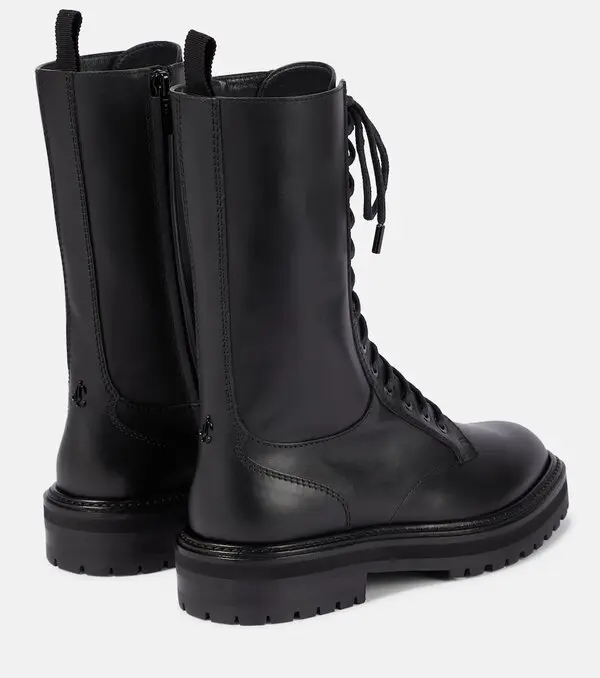 JIMMY CHOO Cora Leather Combat Boots