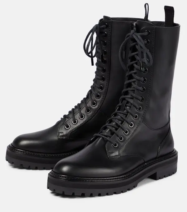JIMMY CHOO Cora Leather Combat Boots